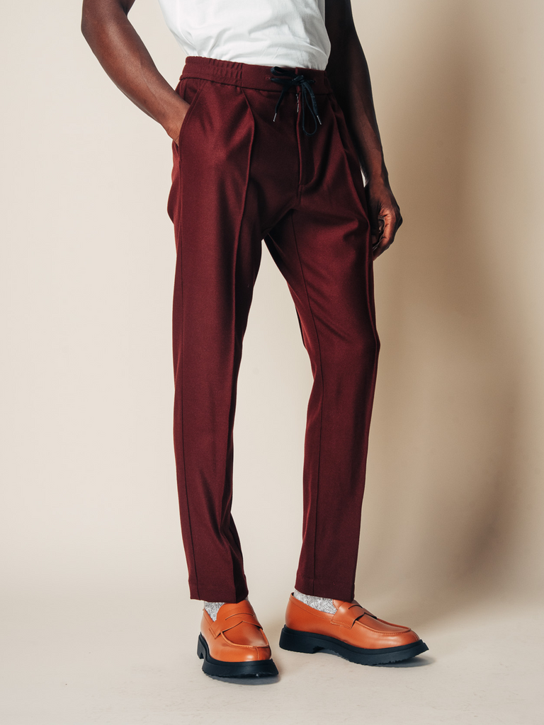 Vanta Pant in Burgundy Technical Flannel | Versatility by SENECA