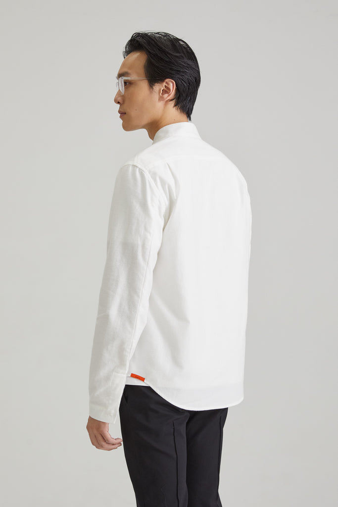 Modena Shirt in White Flannel | Versatility by SENECA